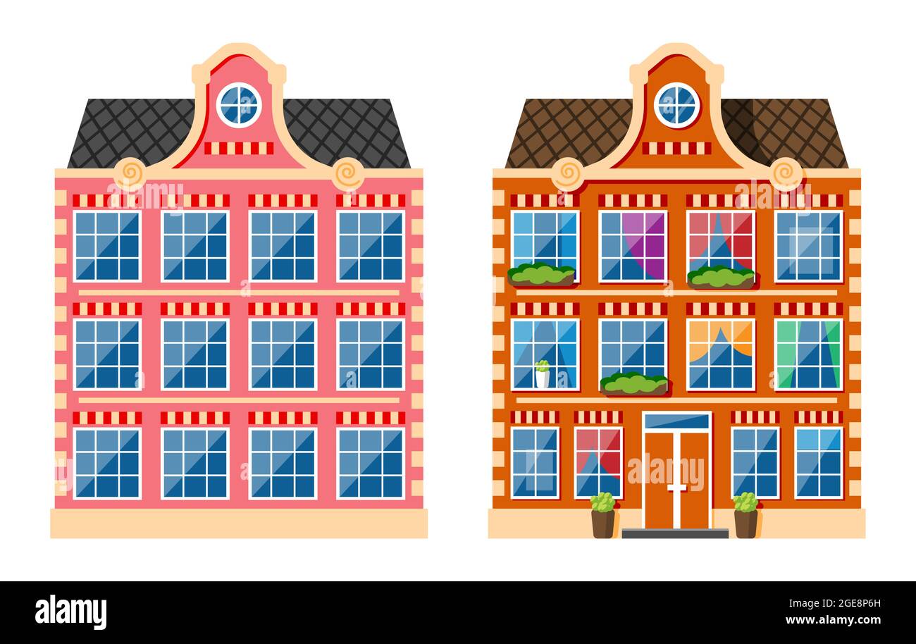 Residential House Icon in Dutch Style Stock Vector Image & Art - Alamy