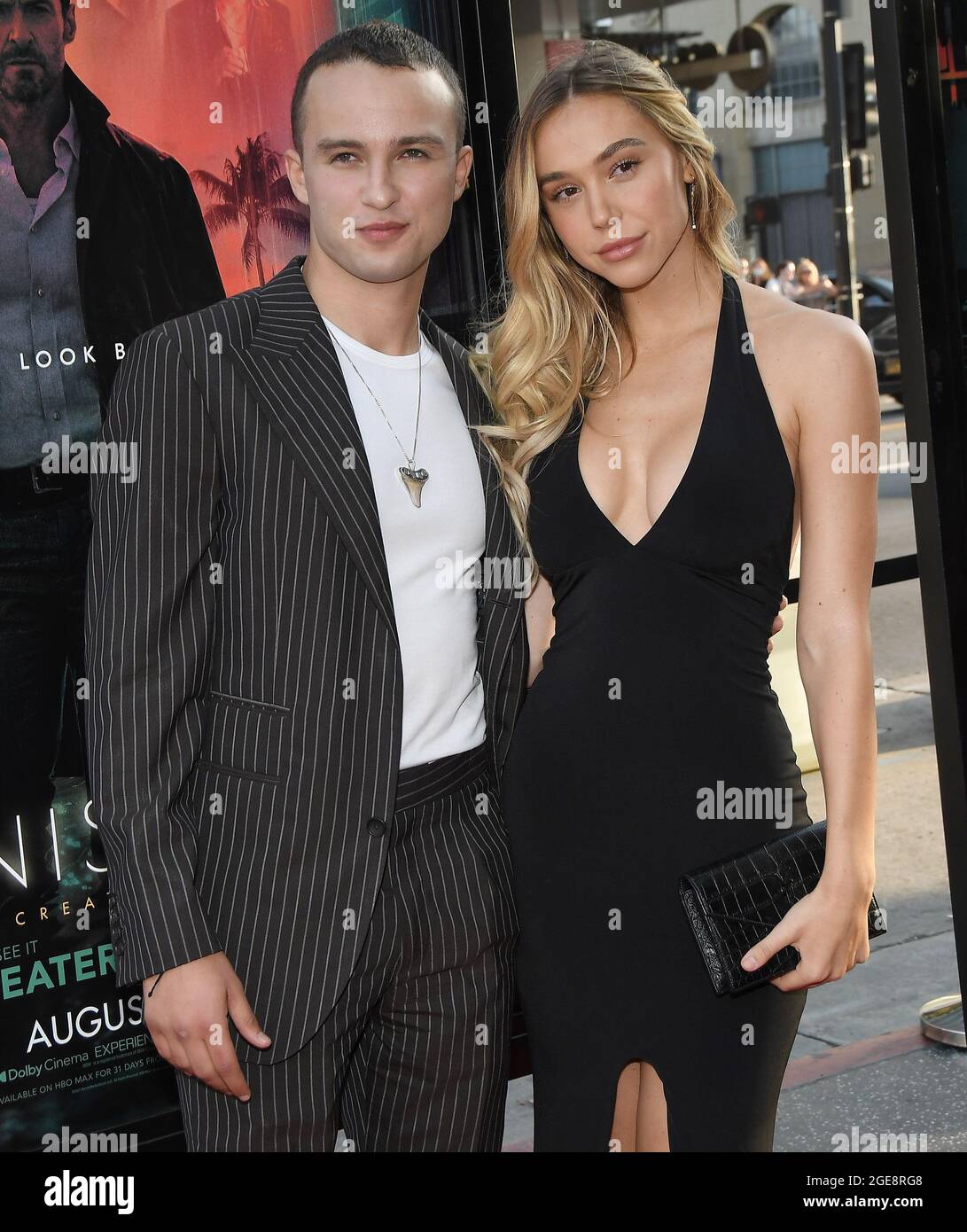 Hollywood, US, August 17, 2021. (L-R) Mojean Aria and Alexis Ren at the ...