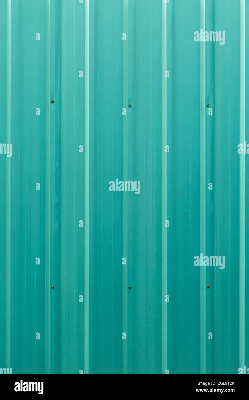 Green color corrugated metal zinc sheet texture background Stock Photo ...