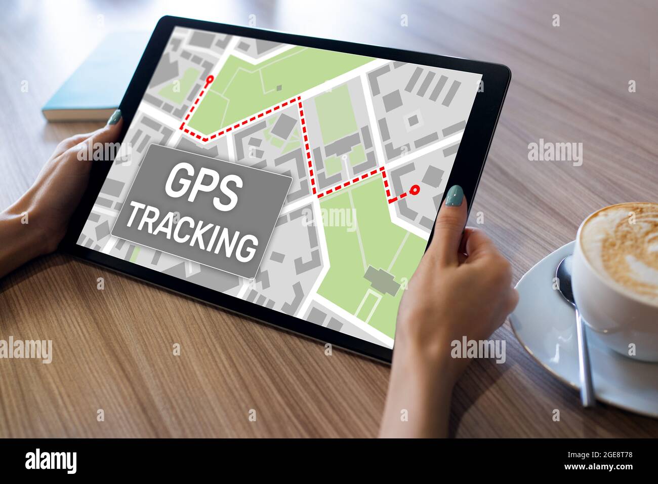 Gps tracking map phone hi-res stock photography and images - Alamy