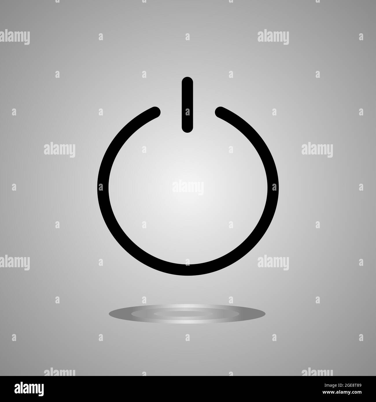 Power button on electronic device Black and White Stock Photos & Images ...