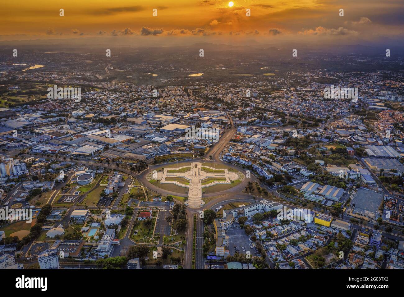Cityscape of Santo Domingo during the sunrise in the morning in the ...
