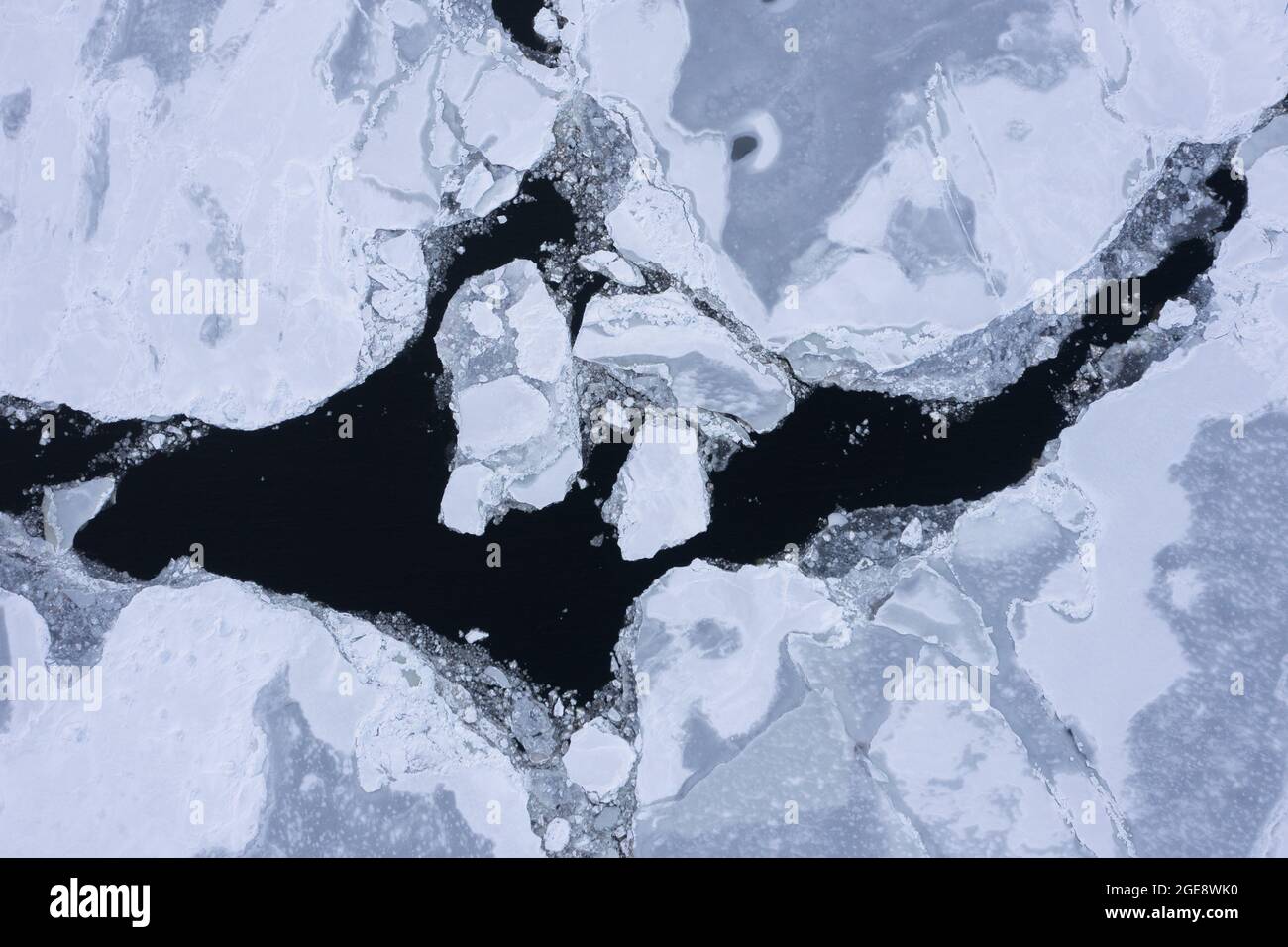 A sea ice field taken from the top Stock Photo - Alamy