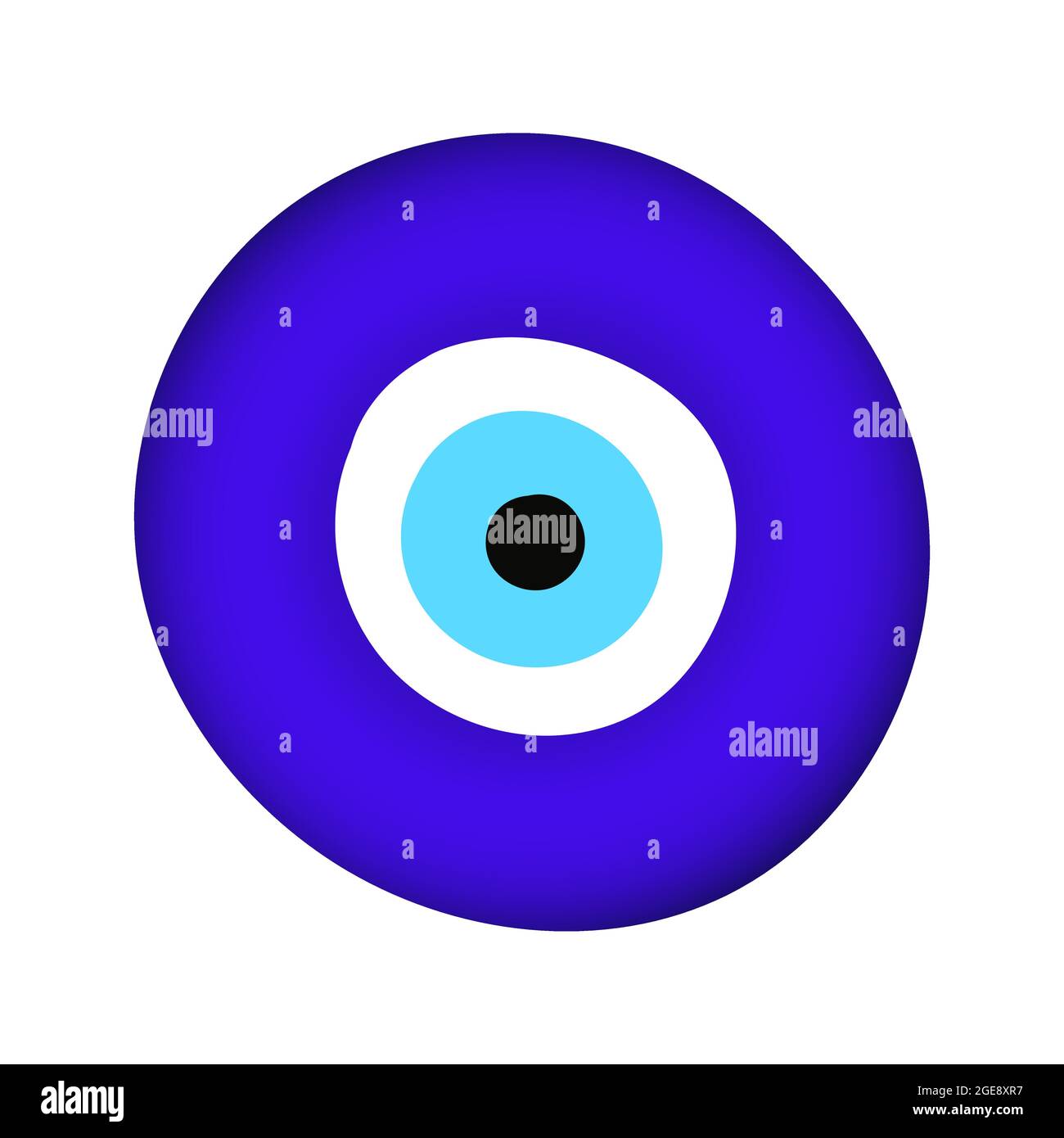 Blue oriental evil eye symbol amulet flat style design vector ...