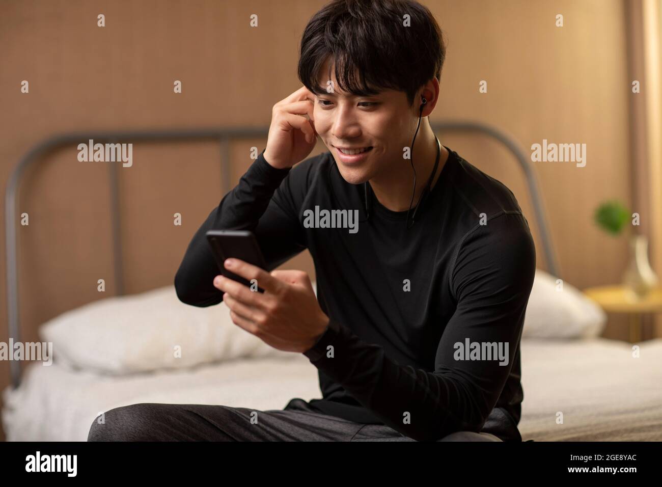 Man and bed one man only getting up hi-res stock photography and images ...