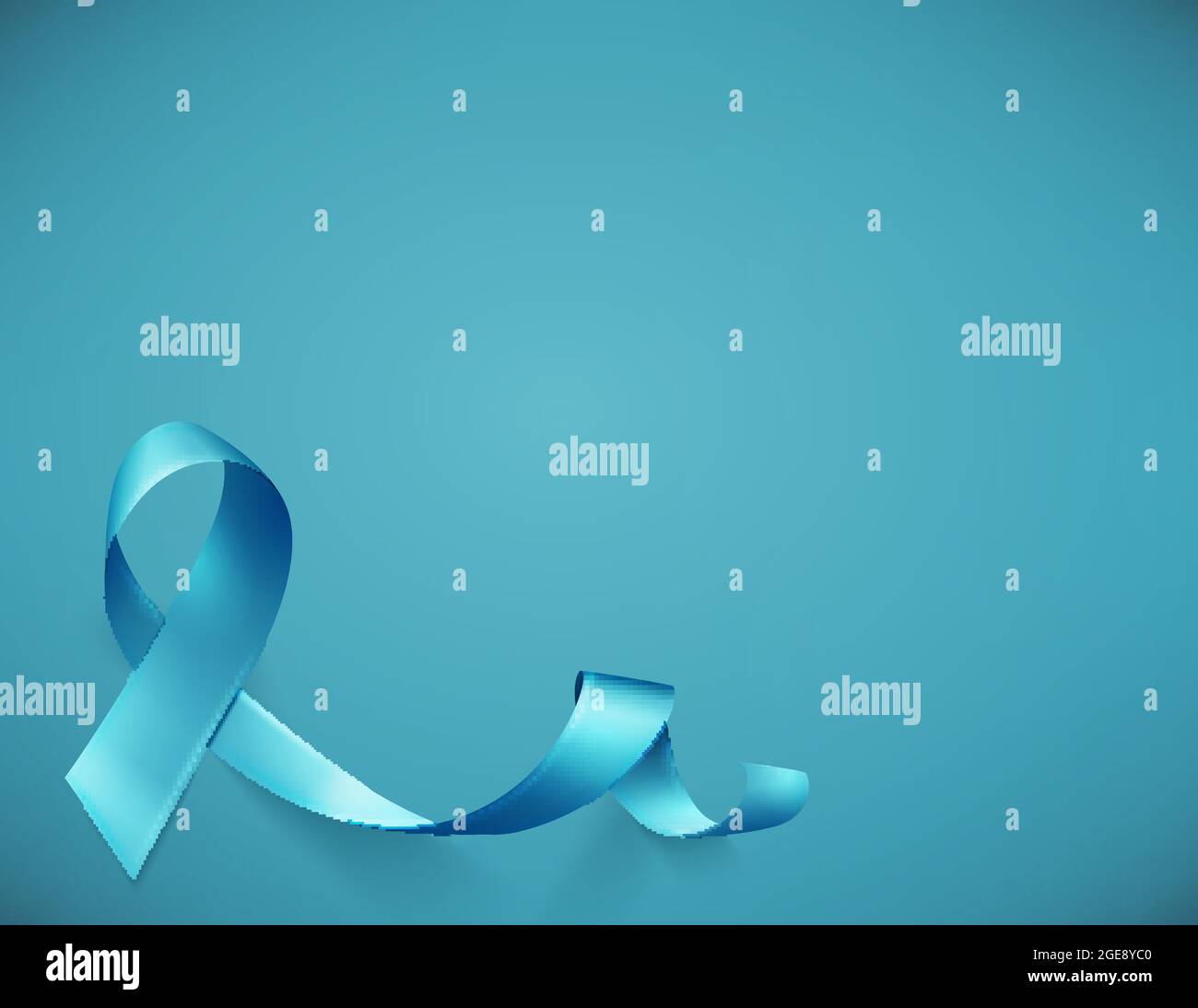Realistic blue ribbon symbol of prostate cancer awareness month in ...
