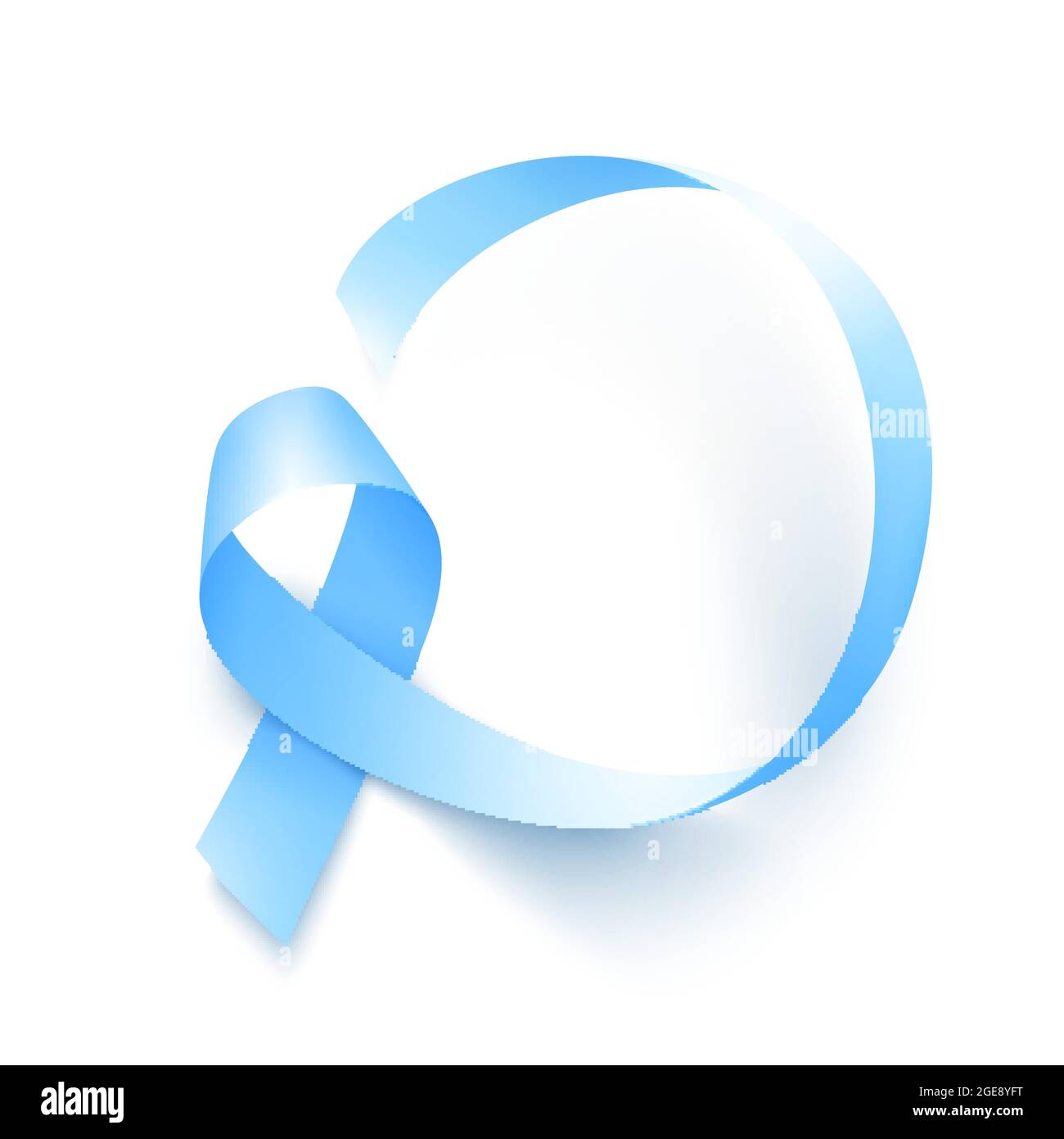 Realistic blue ribbon, world prostate cancer day symbol in november ...