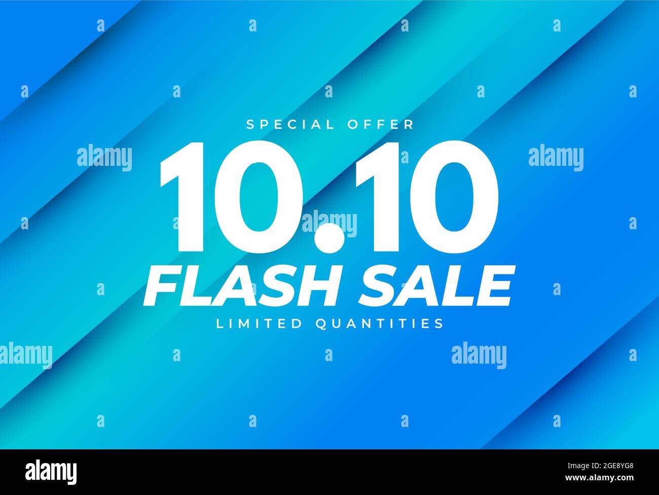 10.10.Flash sale promotion offer banner.Vector Illustration Stock ...