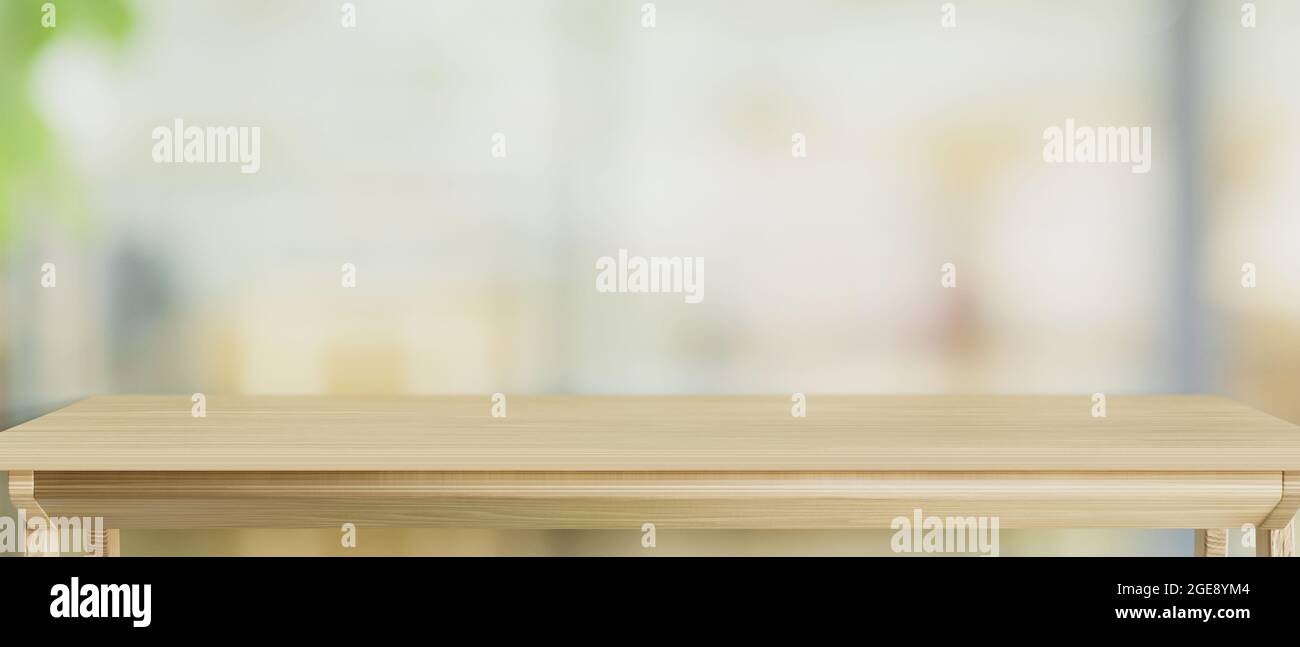 Free space, copy space on light wood top table, table top, space for ...