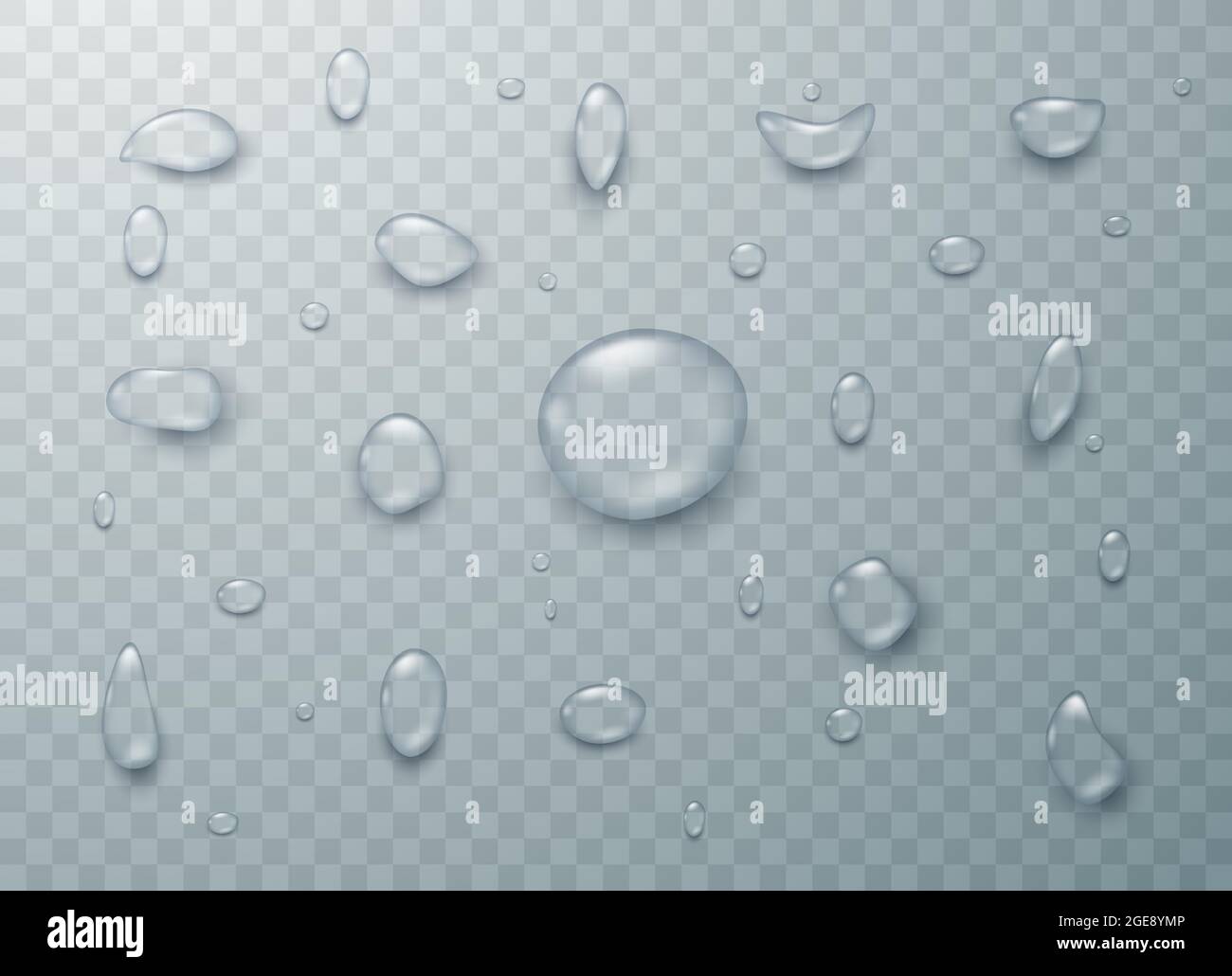 Realistic drops of rain or steam isolated on transparent background ...