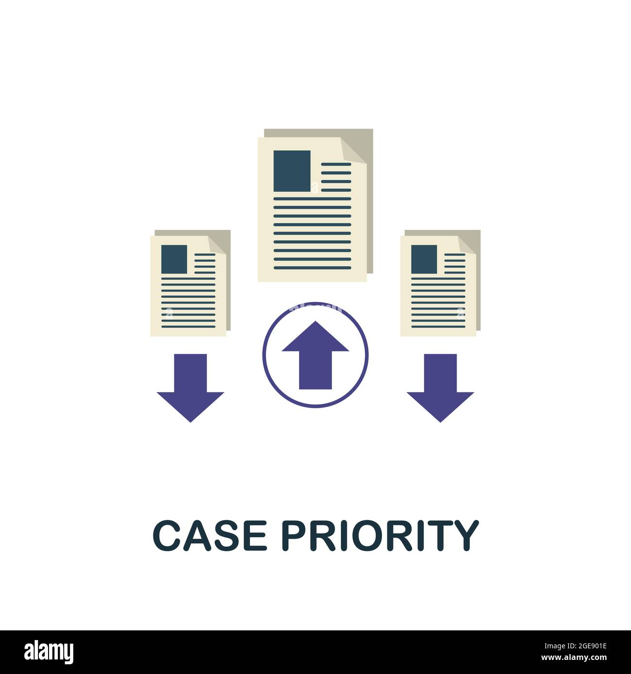 Case Priority flat icon. Colored sign from customer service collection ...