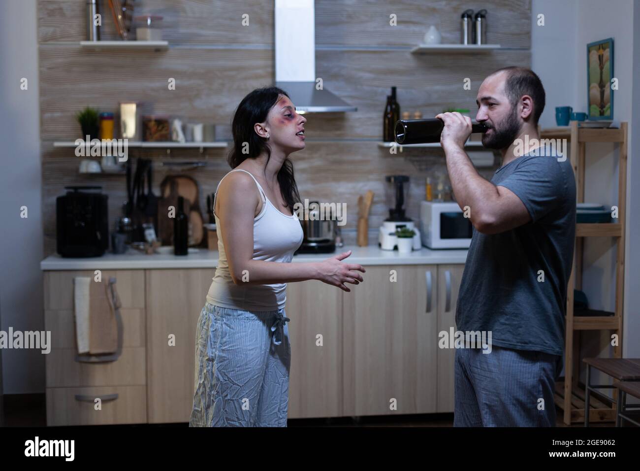 Drunk man and his family hi-res stock photography and images - Alamy