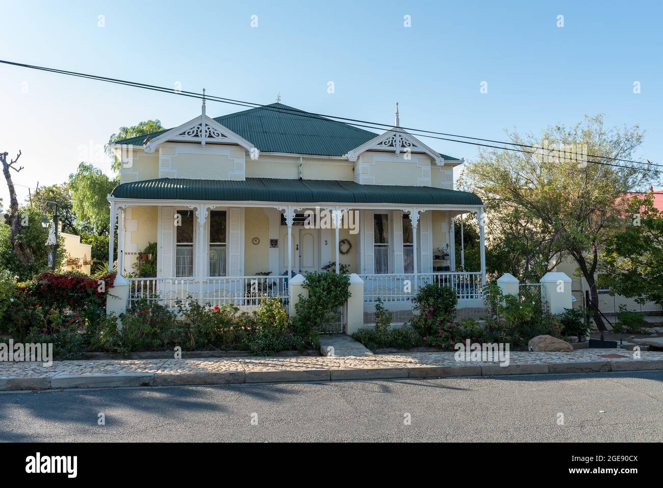 PRINCE ALBERT, SOUTH AFRICA - APRIL 20, 2021: A street scene, with an ...