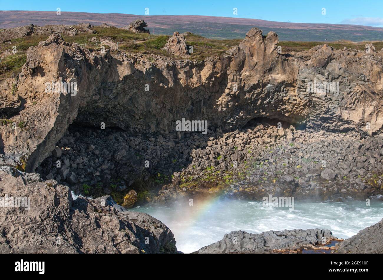 Barnafoss waterfall in Iceland Stock Photo - Alamy