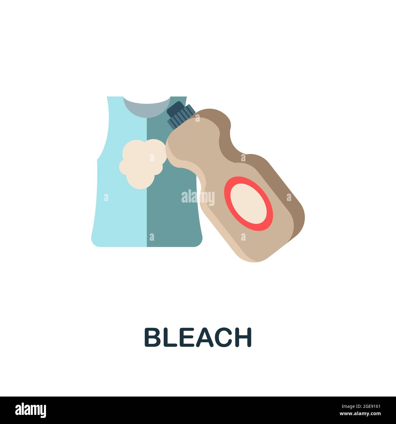 Bleach flat icon. Colored sign from disinfection collection. Creative ...