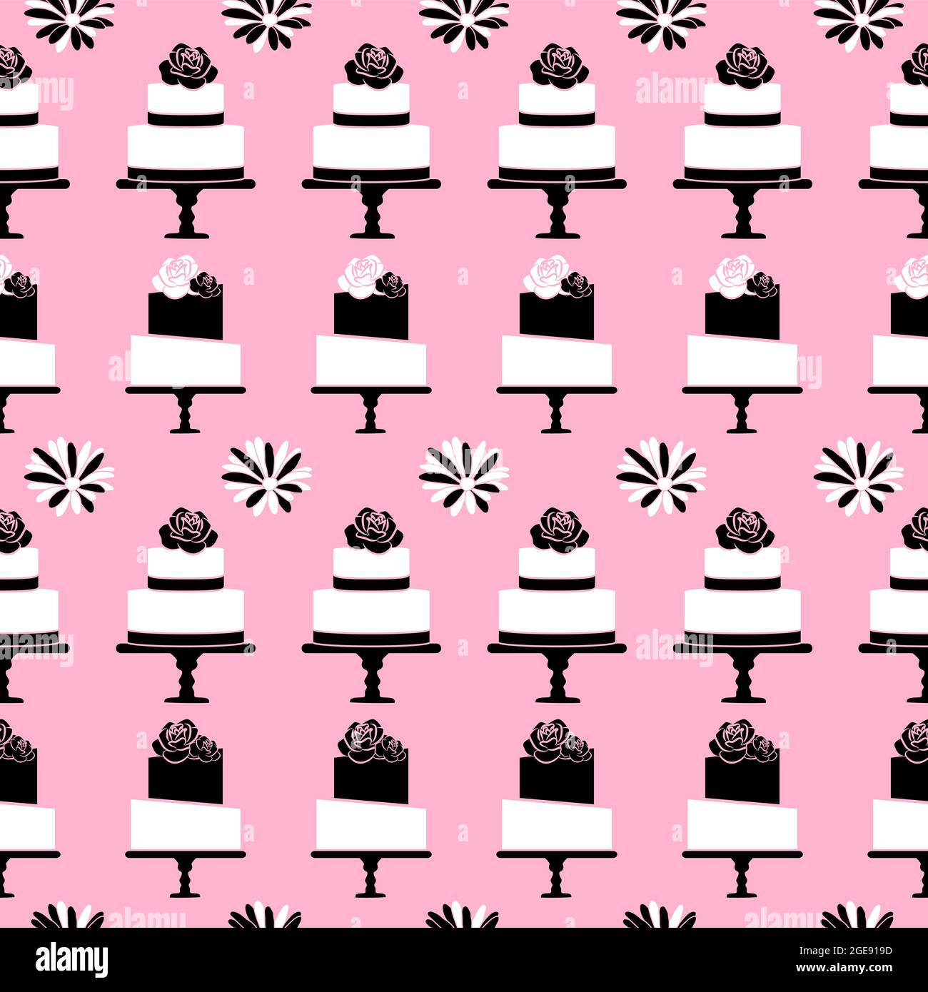 Modern Cake Seamless Pattern Background Stock Vector Image & Art - Alamy