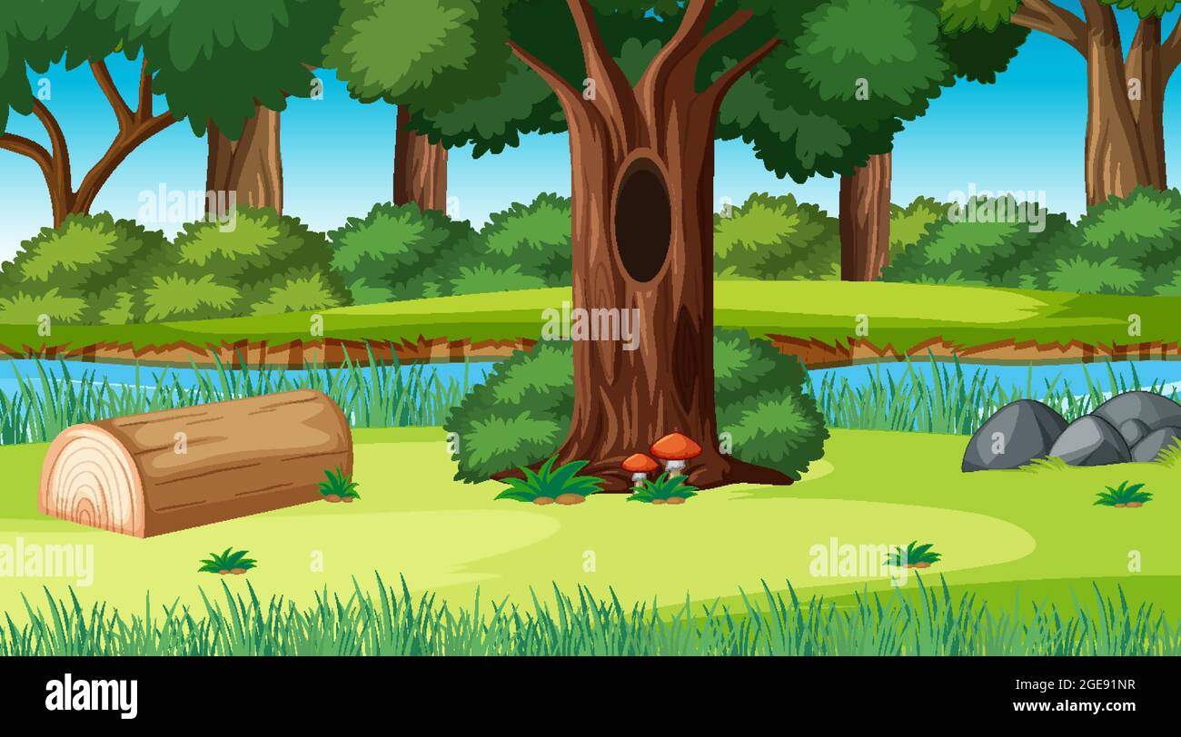 Outdoor nature landscape background illustration Stock Vector Image ...