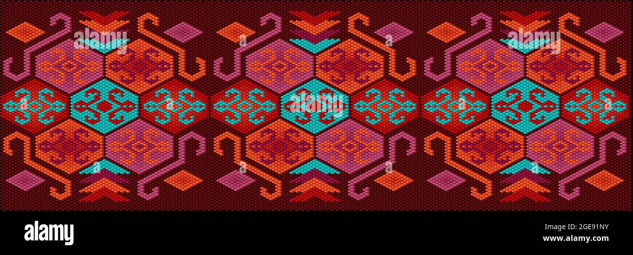 Woman looks embroidery on Stock Vector Images - Alamy