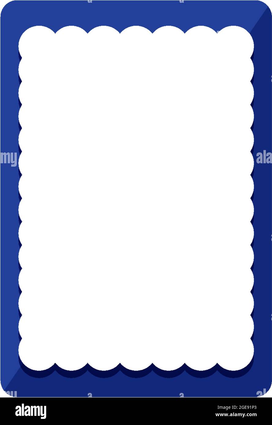 Empty blue curl frame banner template illustration Stock Vector Image ...