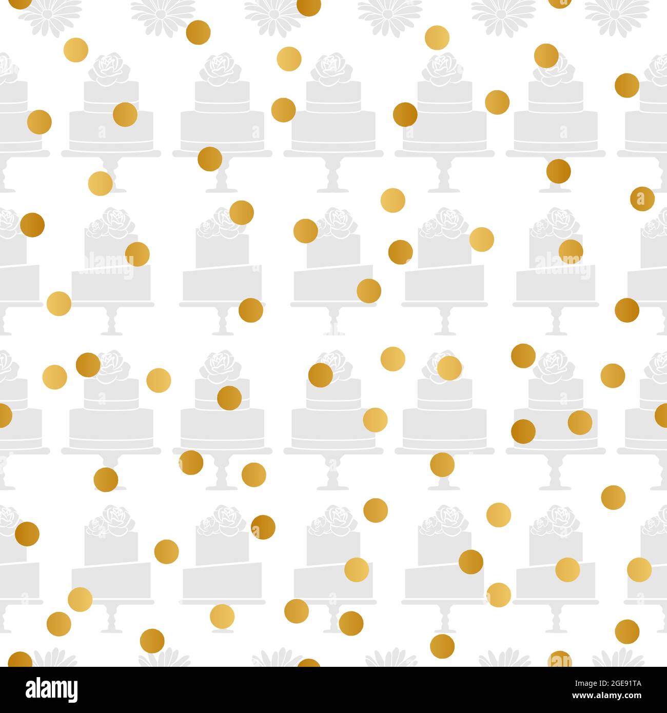 Light Cake Pattern Background with Gold Dots Stock Vector Image & Art ...