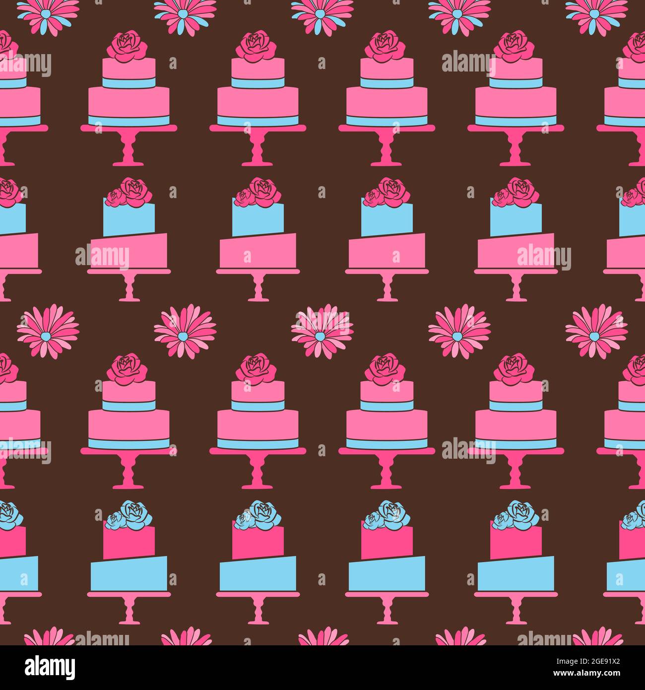 Modern Chocolate Cake Pattern Background Stock Vector Image & Art - Alamy