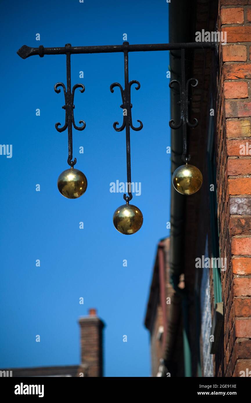 Old Fashioned Pawnbrokers Sign At The Black Country Museum In Dudley ...