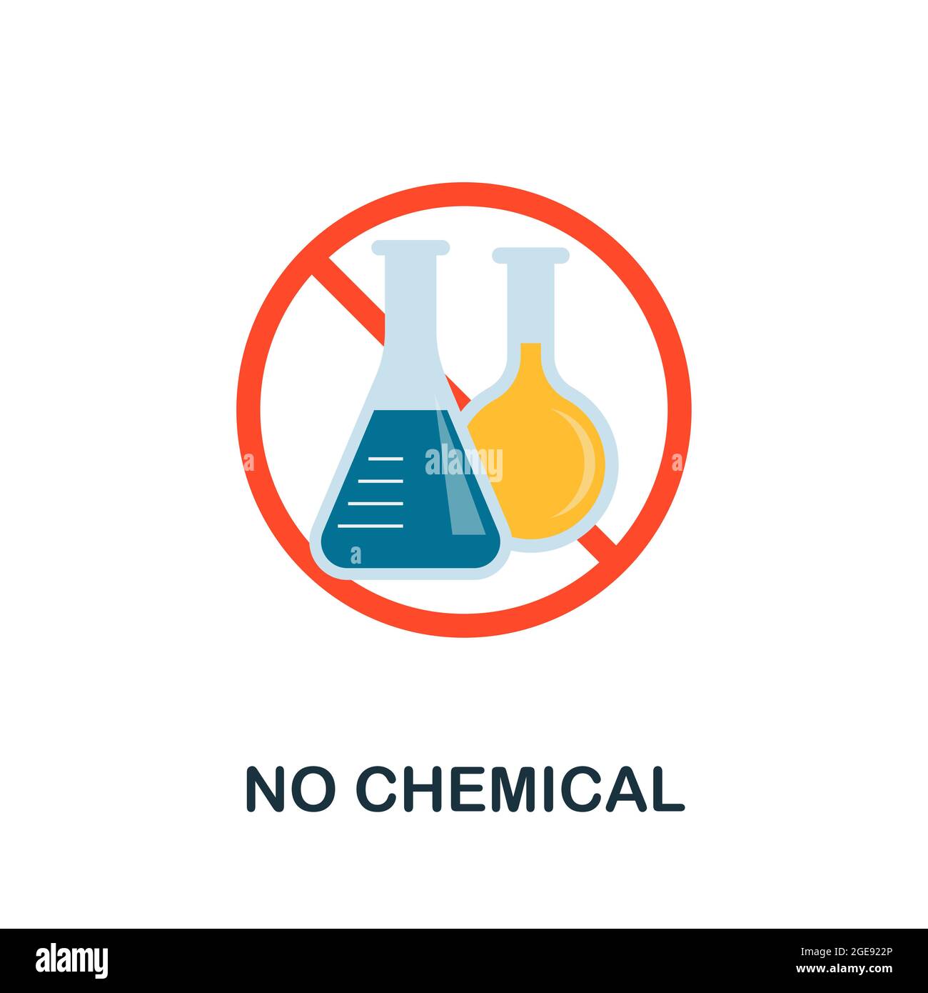 No Chemical icon. Flat sign element from eco friendly product ...