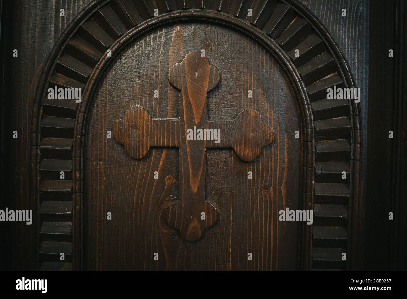 Closeup shot of a wooden cross carving Stock Photo - Alamy