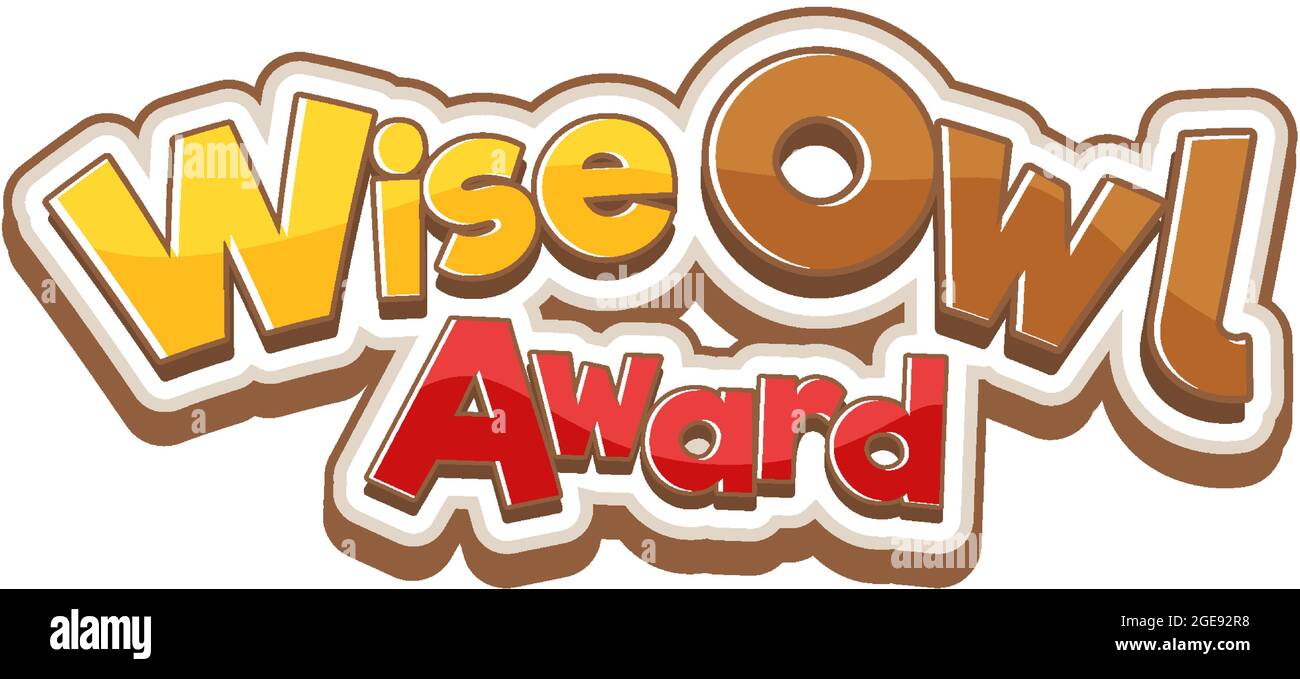 Wise Owl Award font banner illustration Stock Vector Image & Art - Alamy
