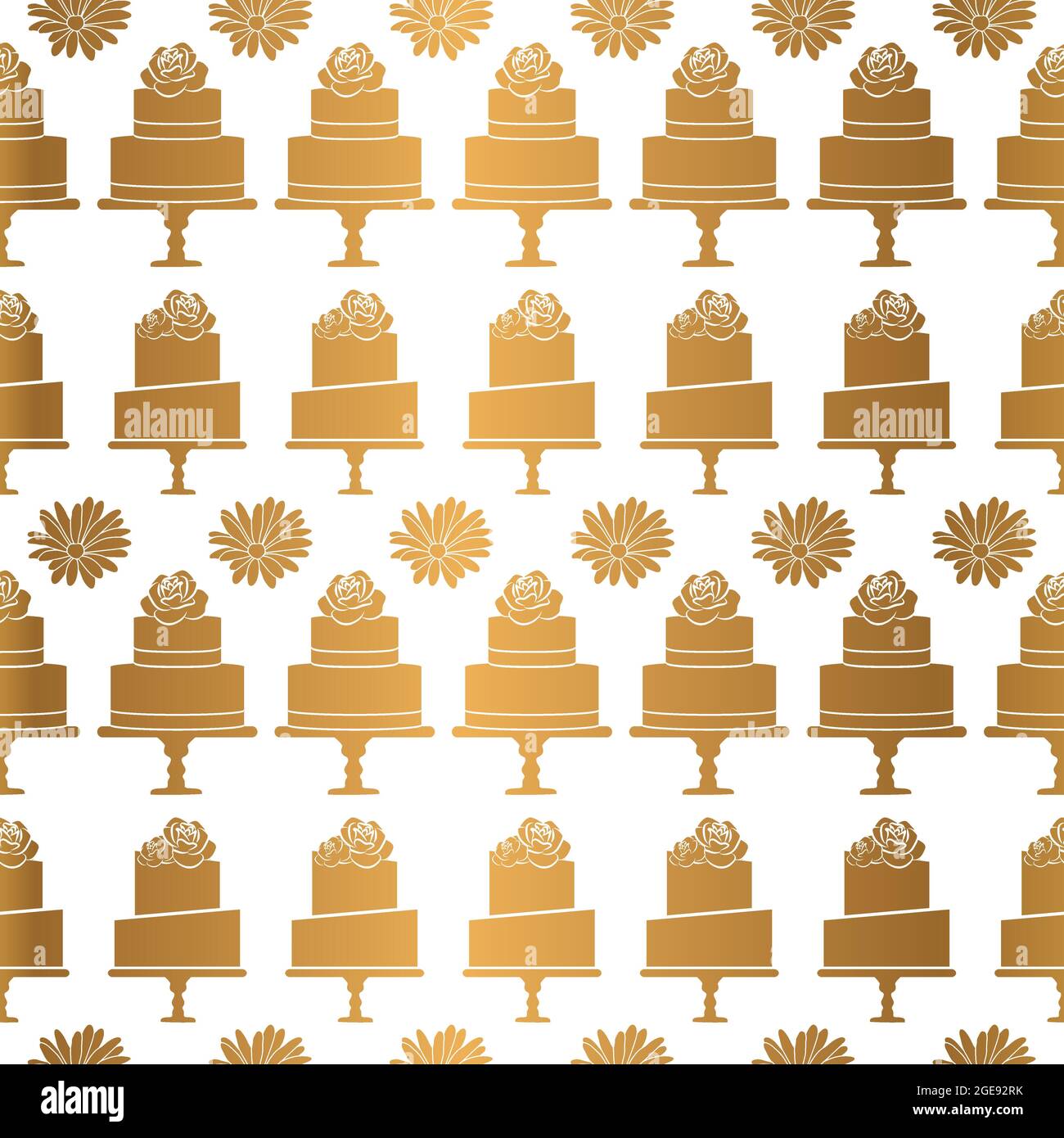 Golden wedding cake Stock Vector Images - Alamy