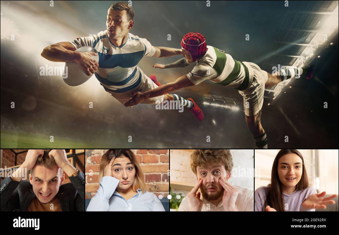 Young fans meeting rugby players hi-res stock photography and images ...