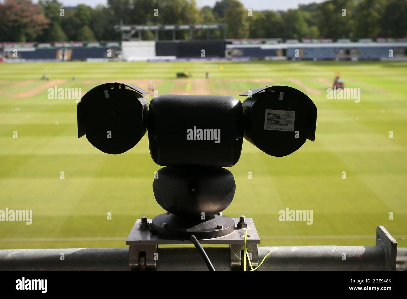 General view of the speed gun during Glamorgan vs Essex Eagles, Royal ...