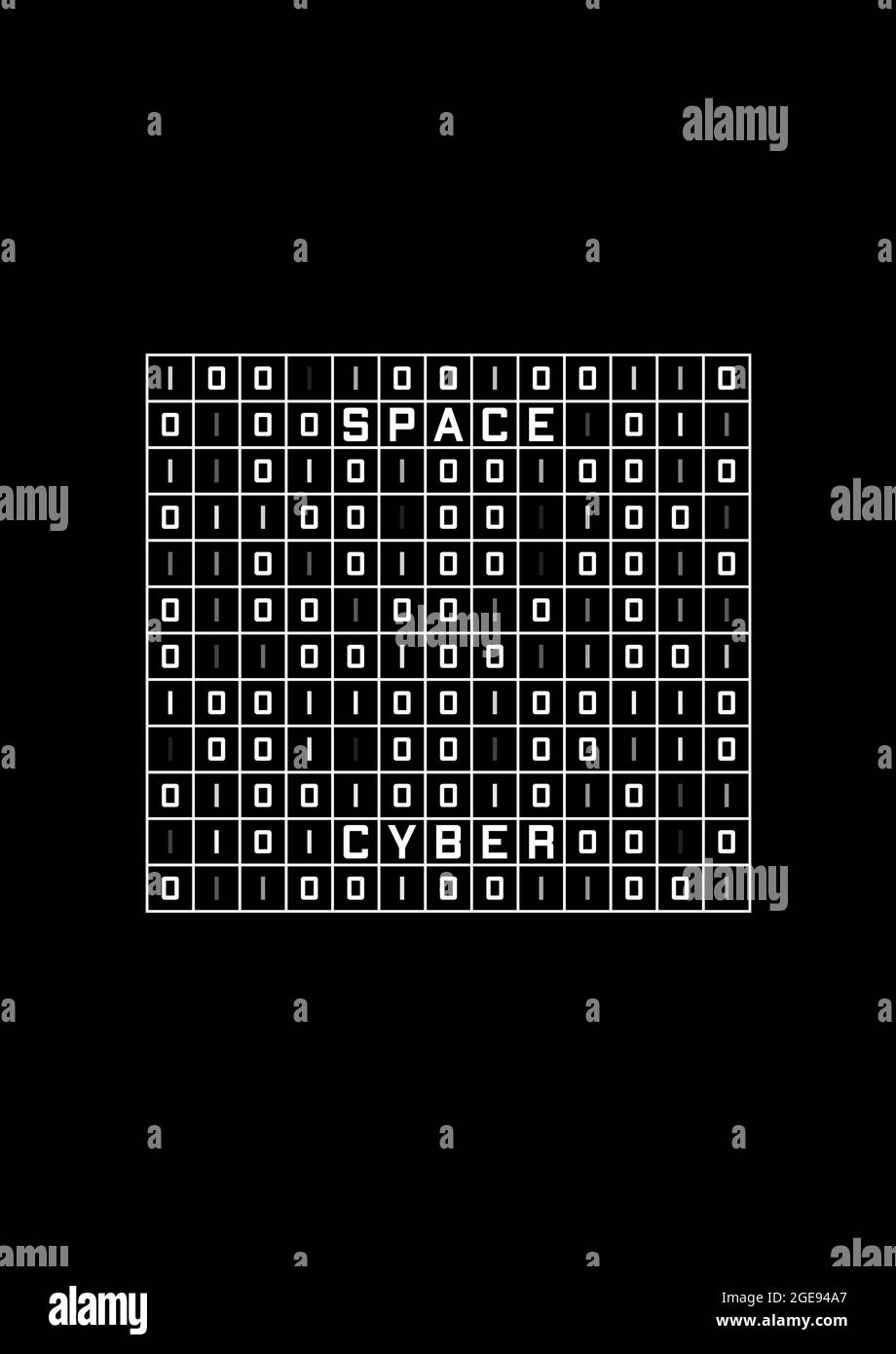 Cyber space t-shirt and apparel design with binary code spreadsheet ...