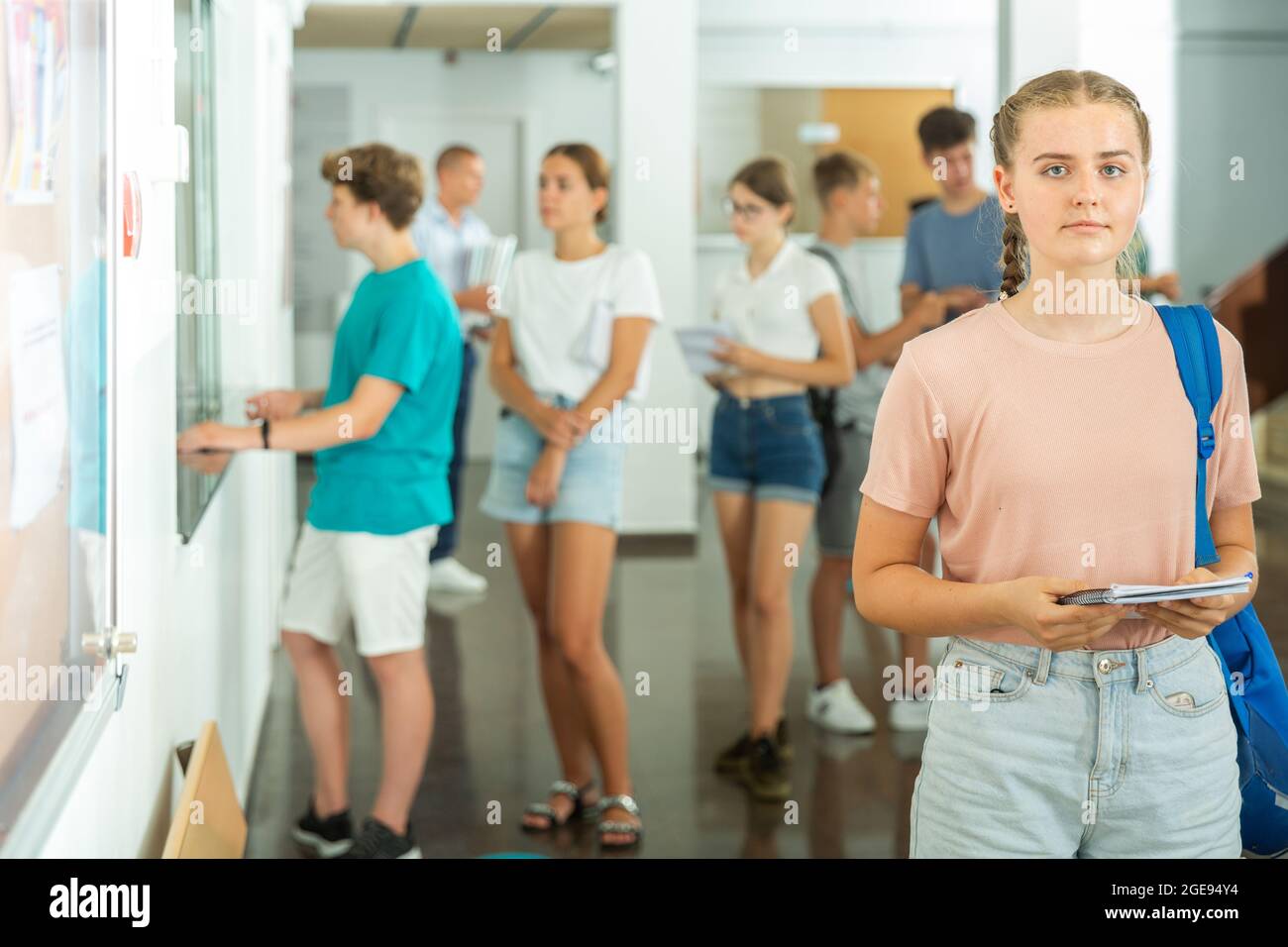 Students Standing In Line
