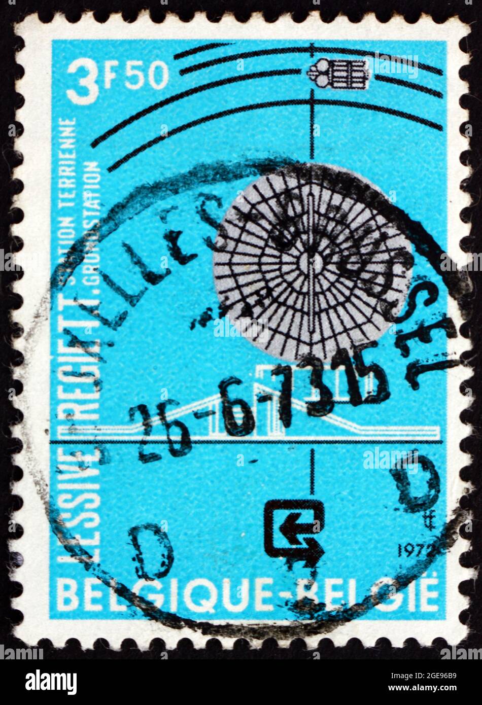 BELGIUM - CIRCA 1972: a stamp printed in the Belgium shows Radar ...