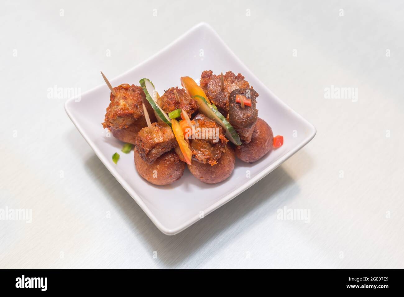small chops with meat, balls and vegetable Stock Photo - Alamy