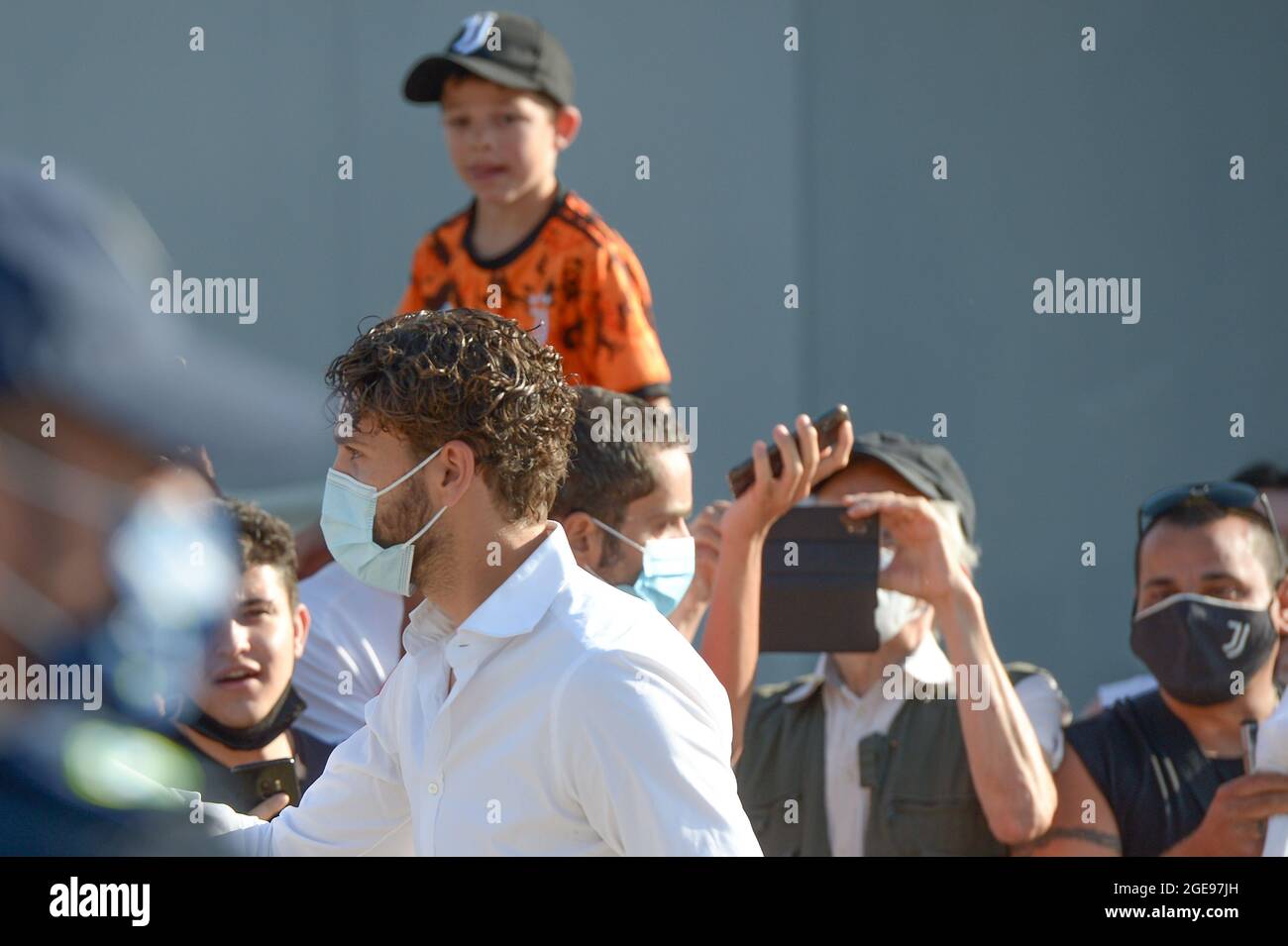 Turin, Italy. 18th Aug, 2021. Juventus new sign Manuel Locatelli ...