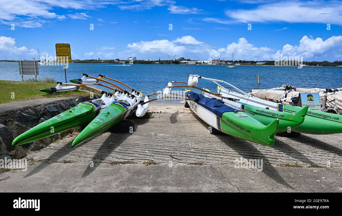 Surfers Paradise, Queensland Australia - February 16, 2021: Outrigger ...