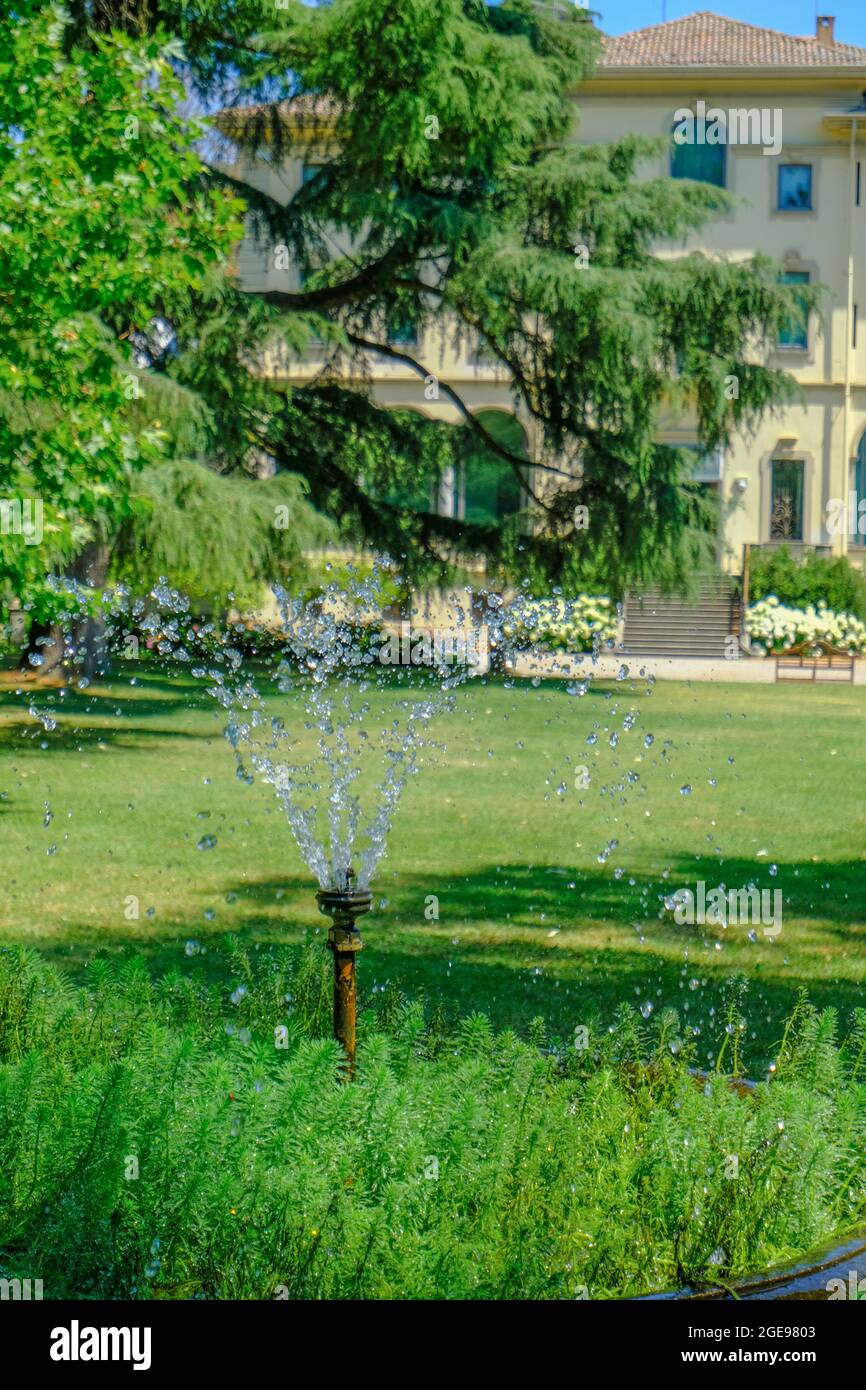 Parma, Italy: Fondation Magnani Rocca. building of museum across garden ...