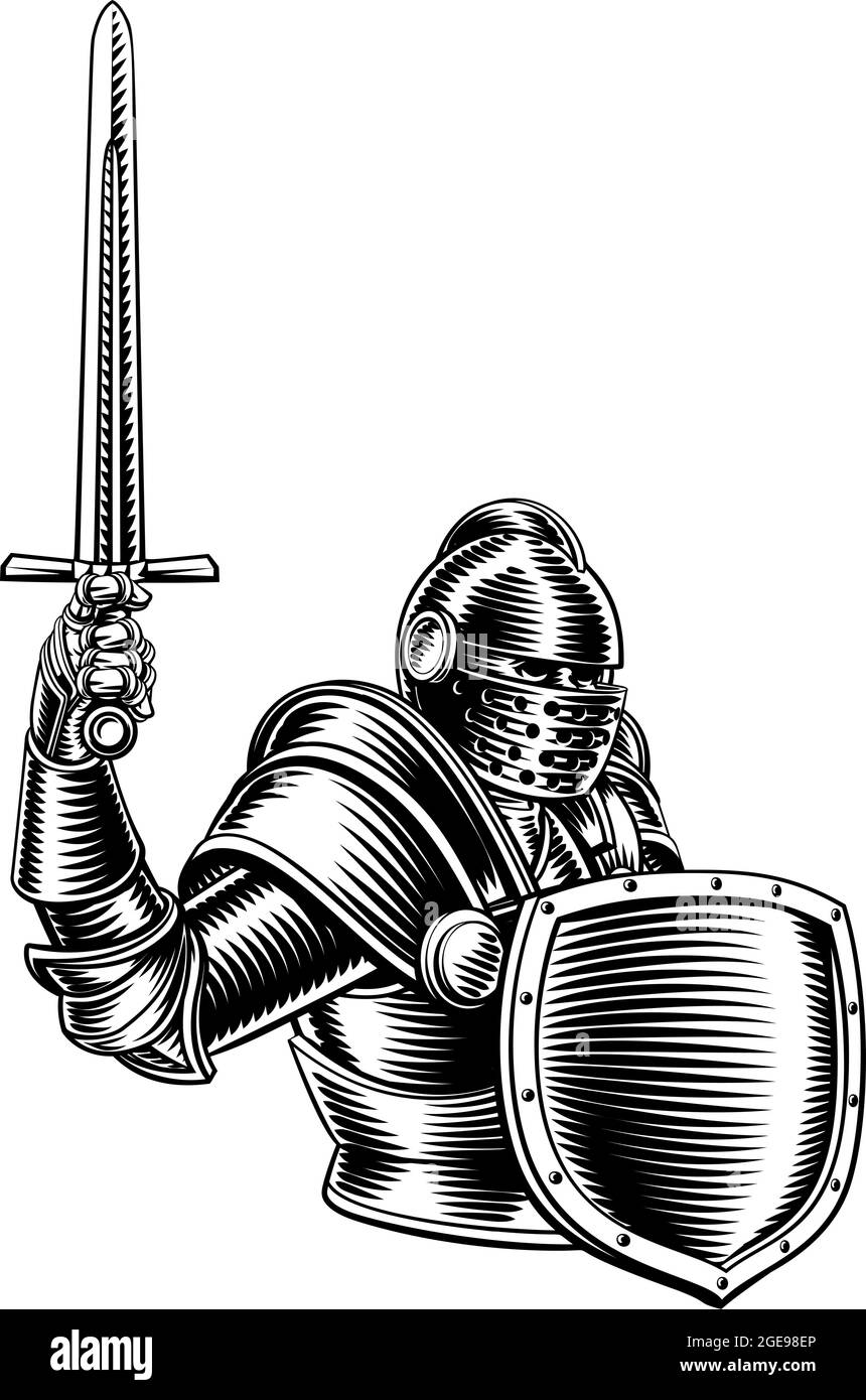 Medieval Knight Shield Drawing