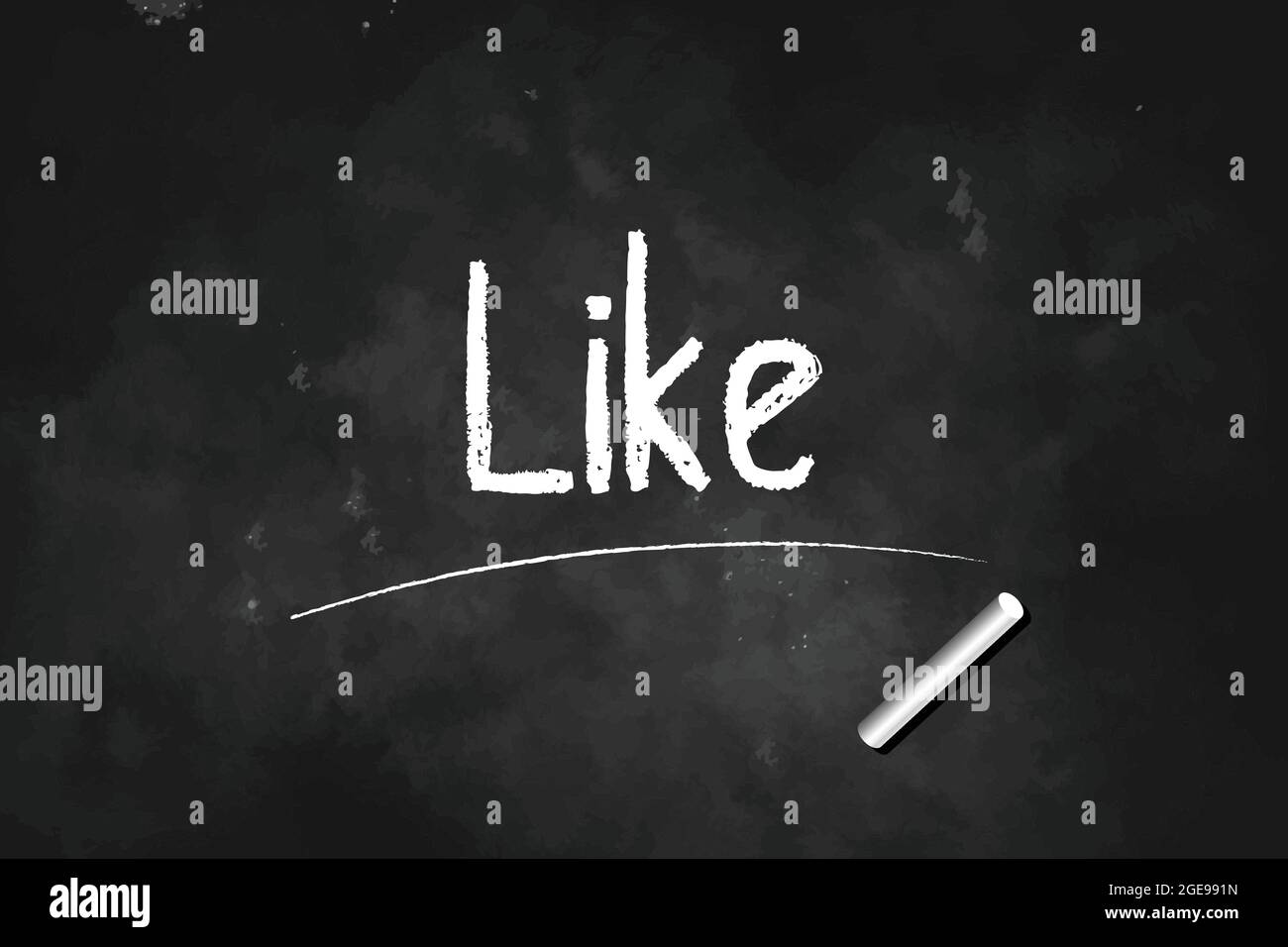 Like Written with chalk on black board icon logo design illustration ...