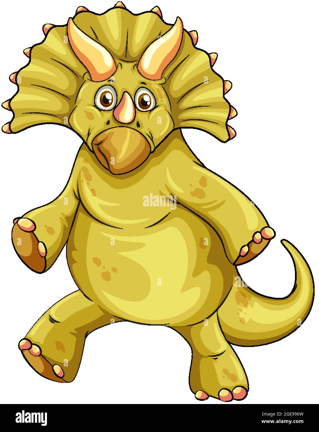 A triceratops dinosaur cartoon character illustration Stock Vector ...