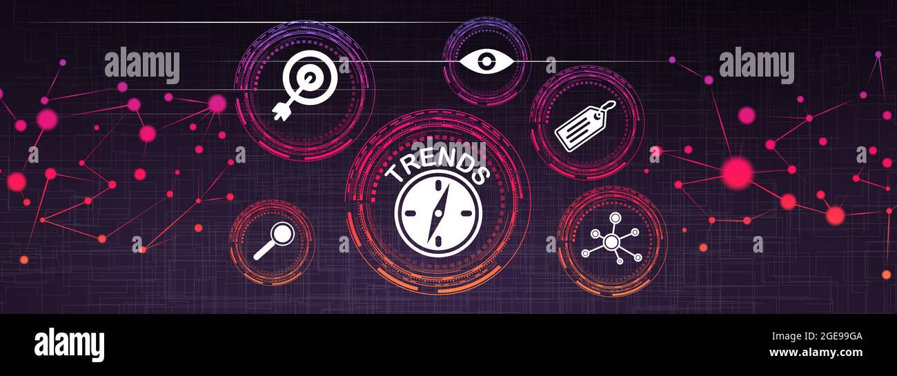 Illustration of a trends concept Stock Photo - Alamy