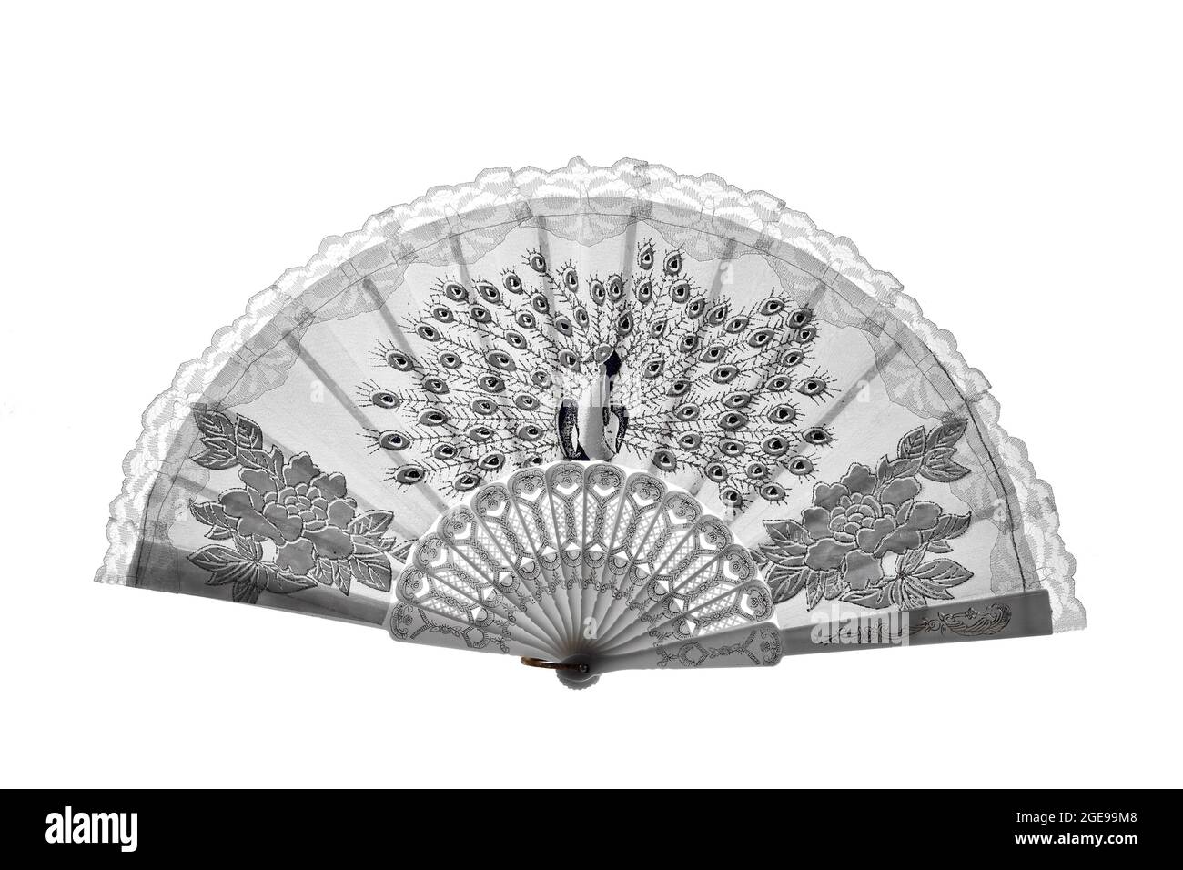 Black lace fan Cut Out Stock Images & Pictures - Alamy