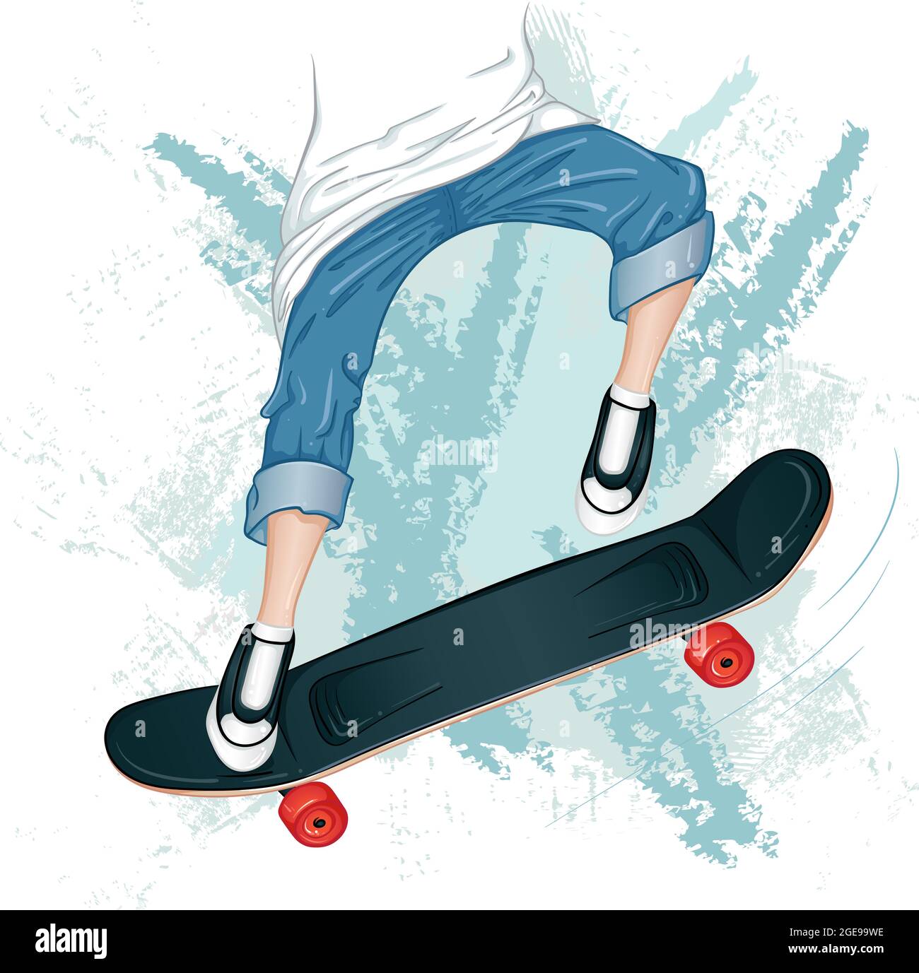 Skateboarder training Stock Vector Images - Alamy