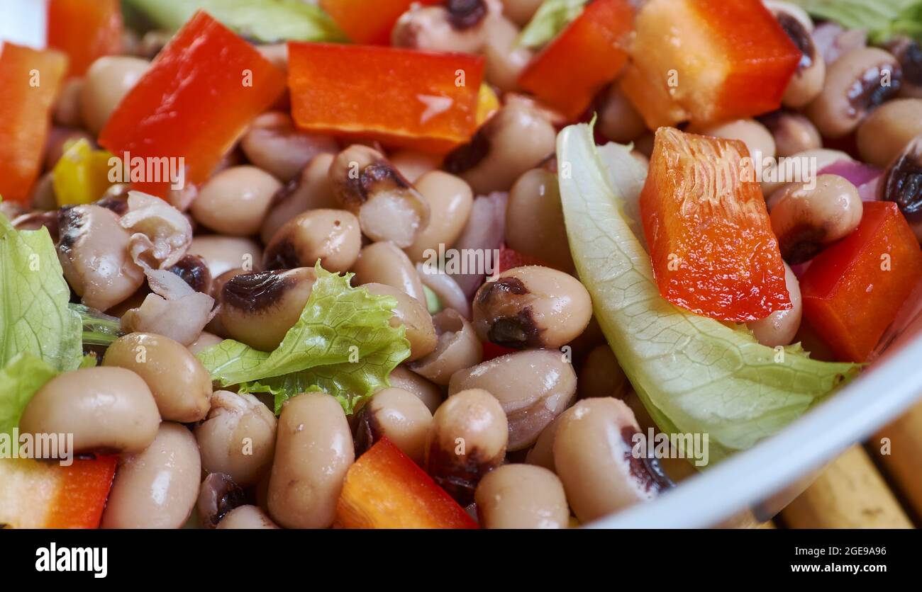 Nigeria african black-eyed pea beans salad Stock Photo - Alamy