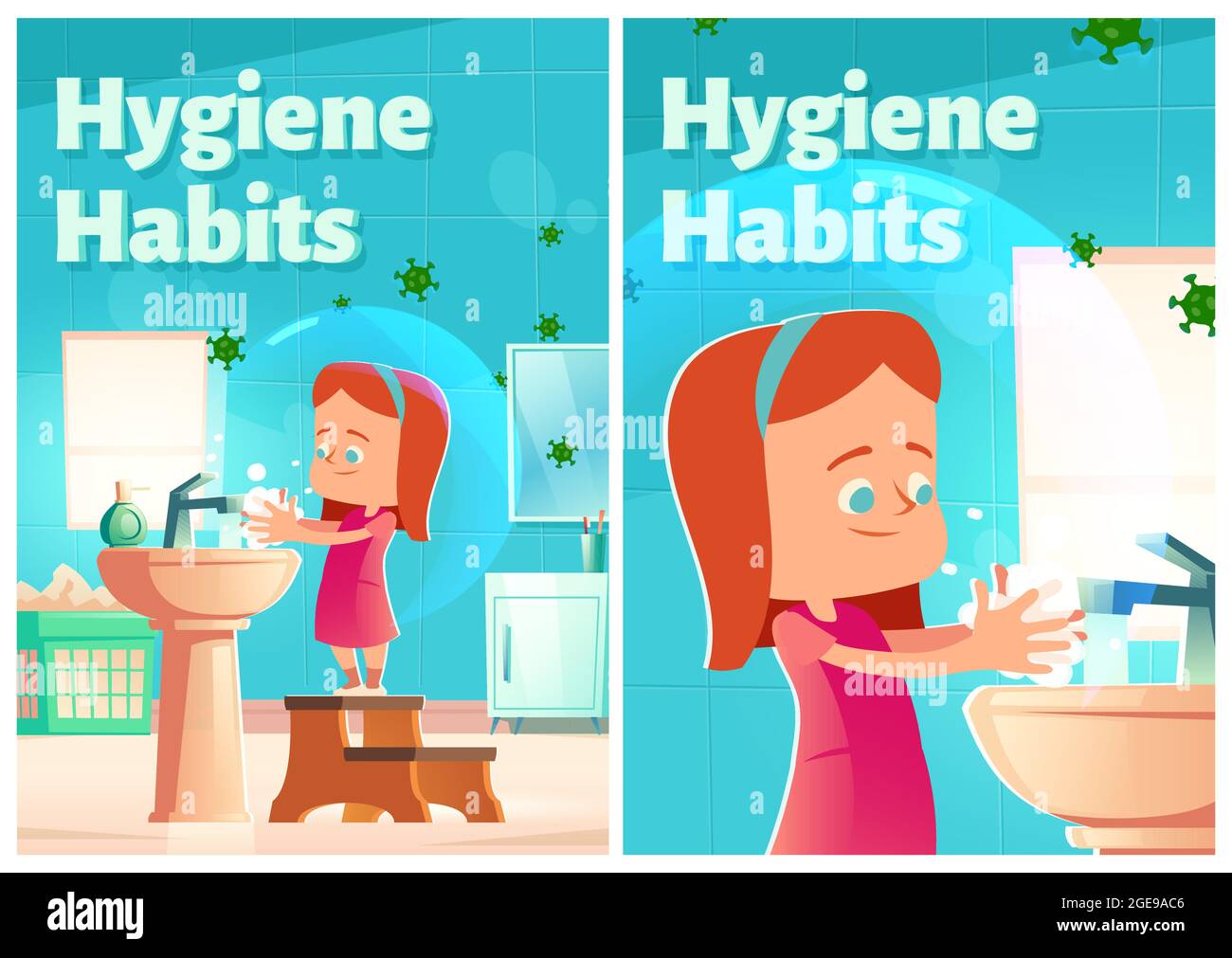 Hand washing cartoon hi-res stock photography and images - Alamy
