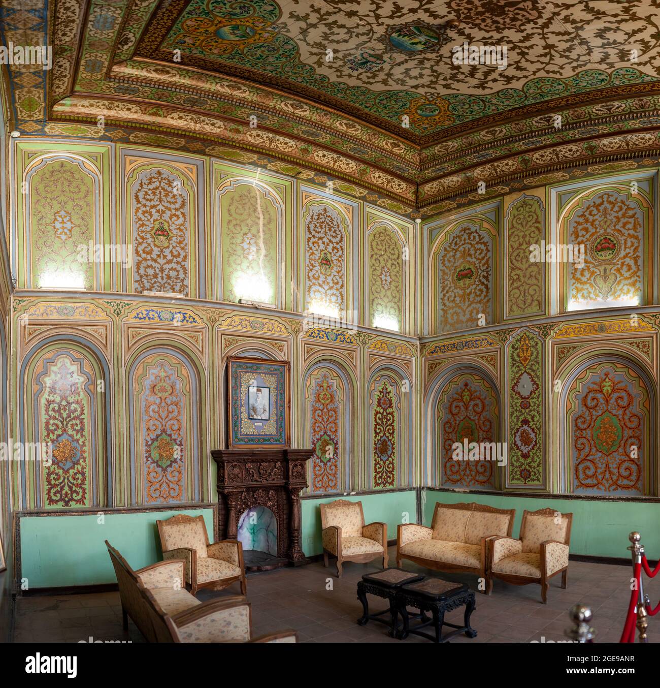 Shiraz, Iran,16 july 2021 inside Persian garden of Narenjestan Ghavam ...