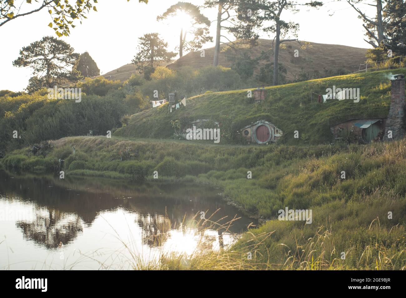 Hobbiton movie set in New Zealand Stock Photo - Alamy