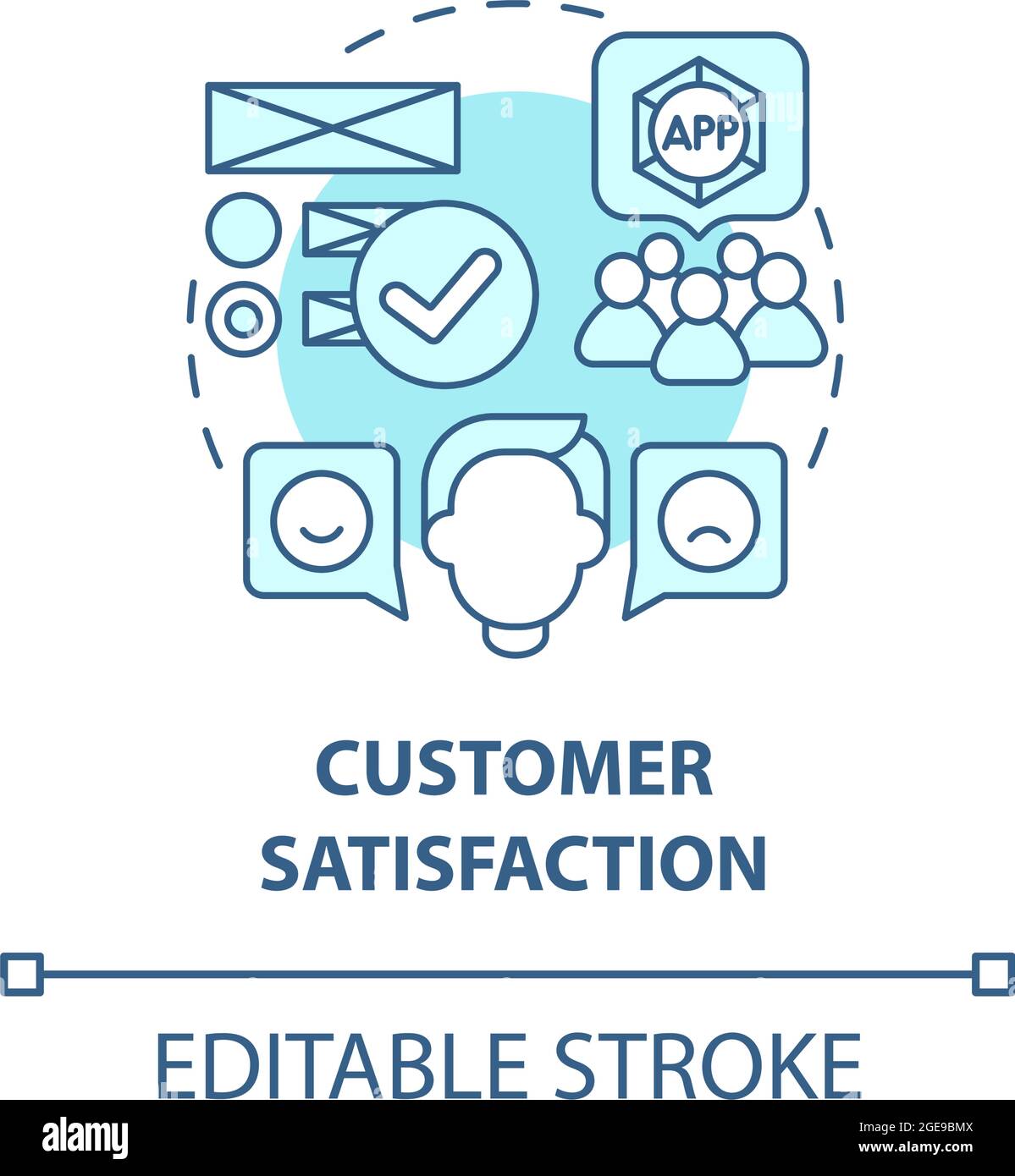 Customer satisfaction concept icon Stock Vector Image & Art - Alamy